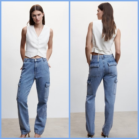 Mango | Jeans | Mango Women New Cargo Denim Jeans | Poshmark